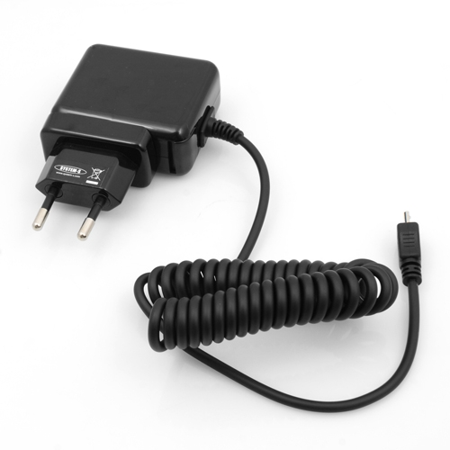 System-S Micro USB Netzteil Ladegerät mit Spiralkabel 30 - 135 cm 2A